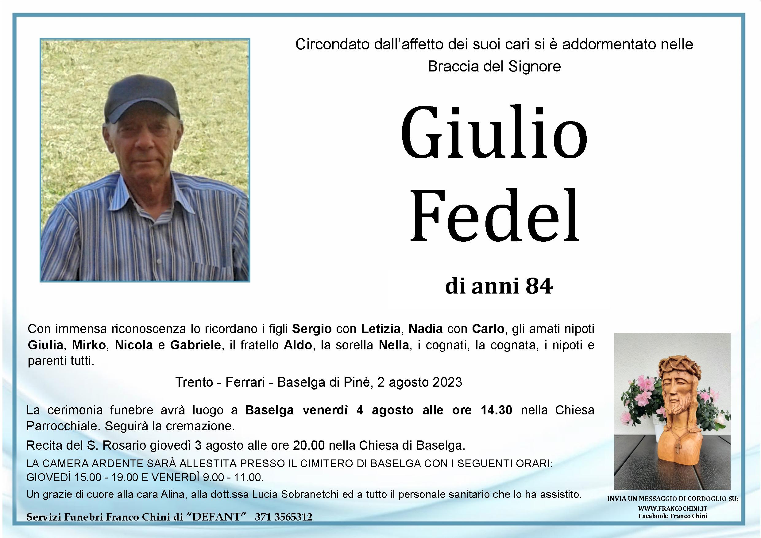 Necrologi - Pompe Funebri Franco Chini, Pergine Valsugana (TN).